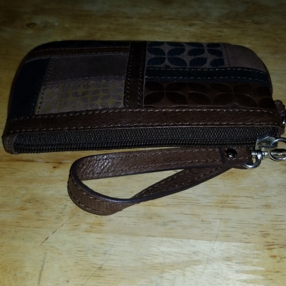 Fossil | Bags | Vintage Fossil Leather Suede Patchwork Wristlet | Poshmark